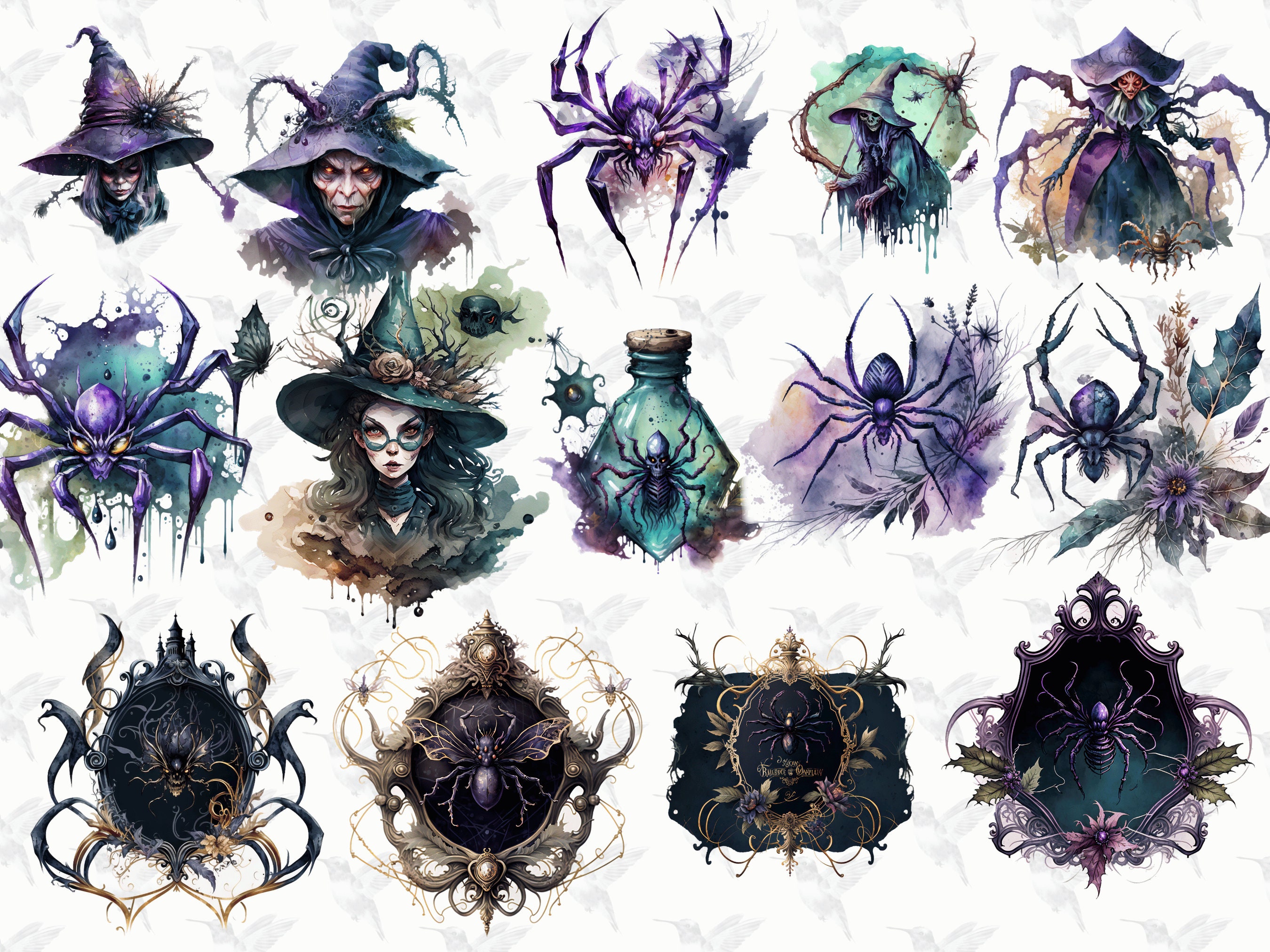 Magic Spider Png Clipart Spider Transparent Background Png - Etsy