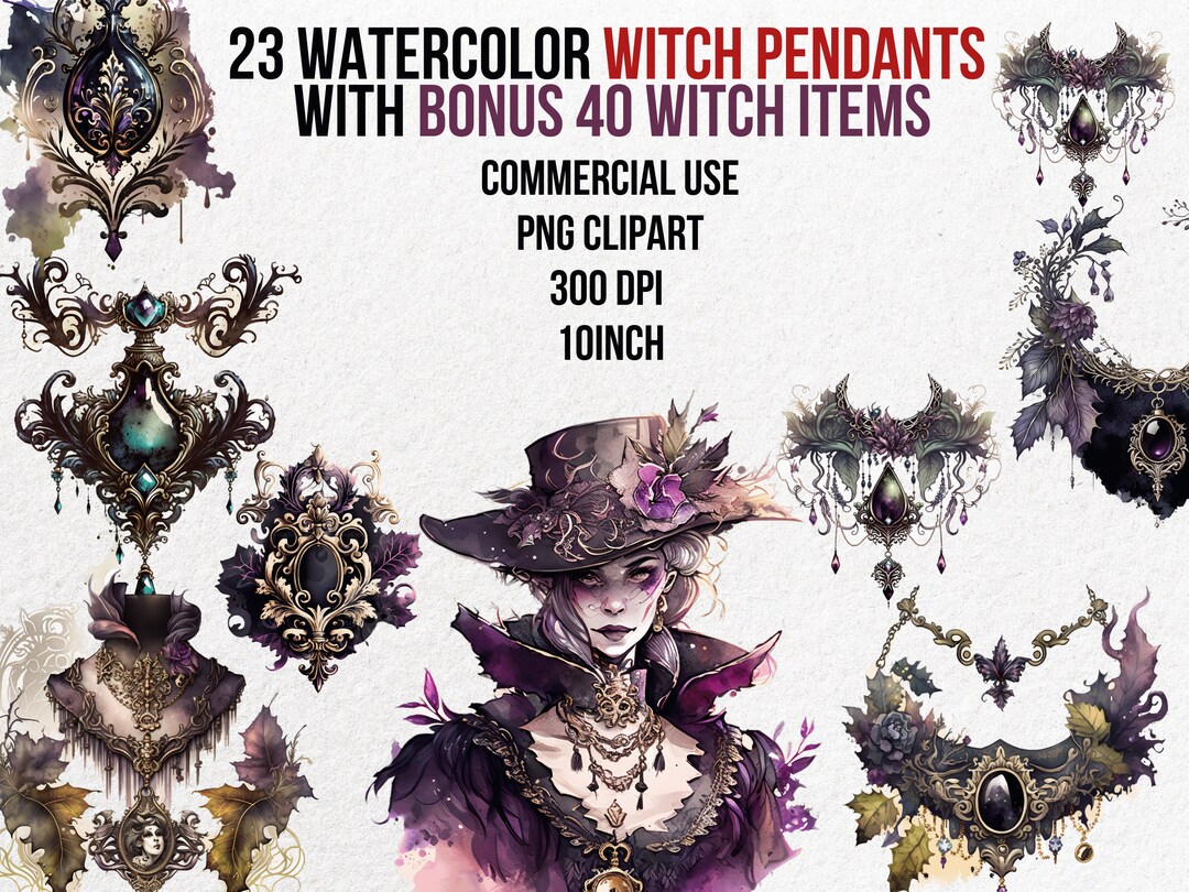 Magic Pendant Png Clipart, Witch Necklace Transparent Background Png ...