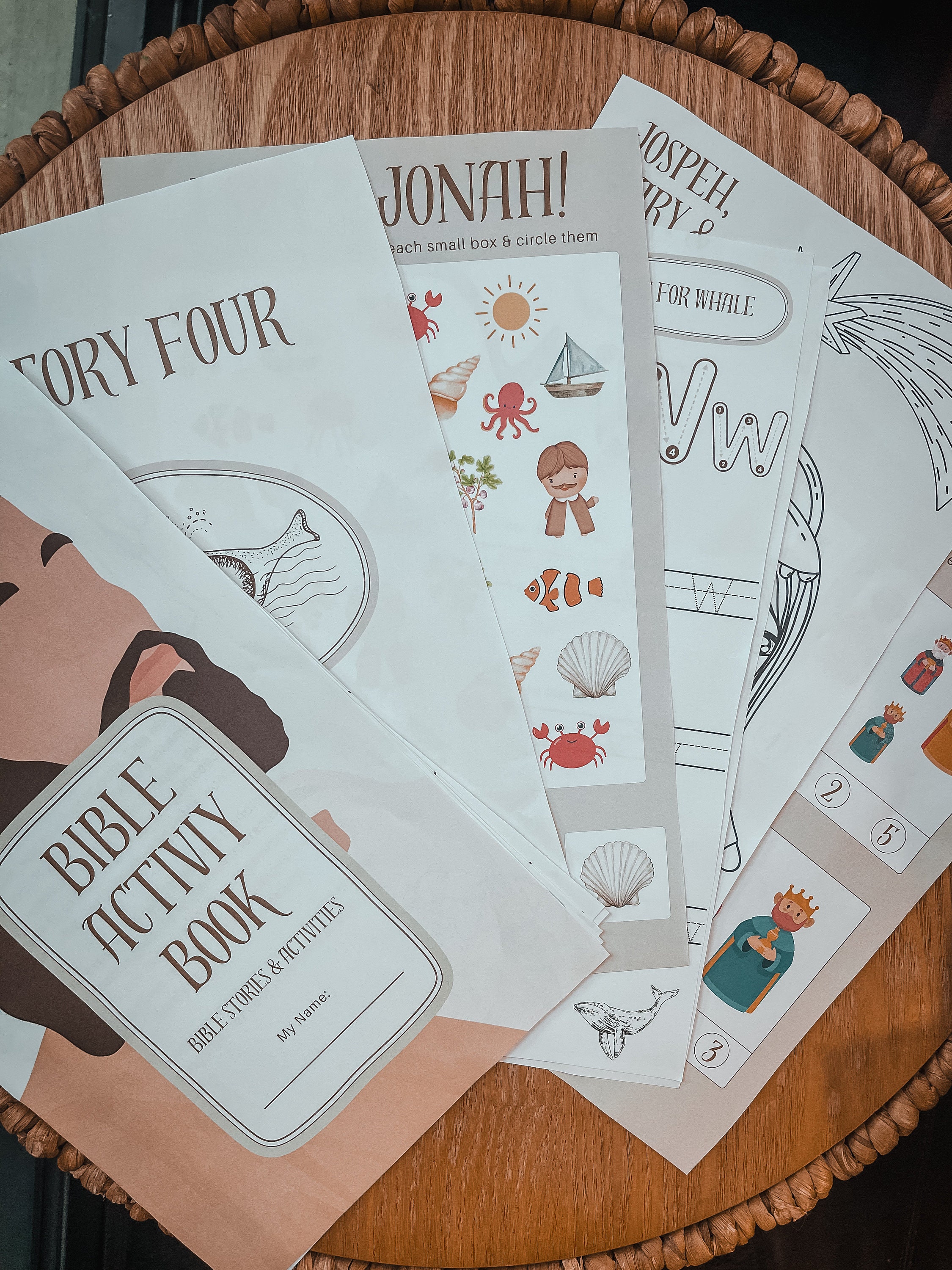 Bible Story Activity Book (DOWNLOADABLE) Interactive Workbook, Toddler ...