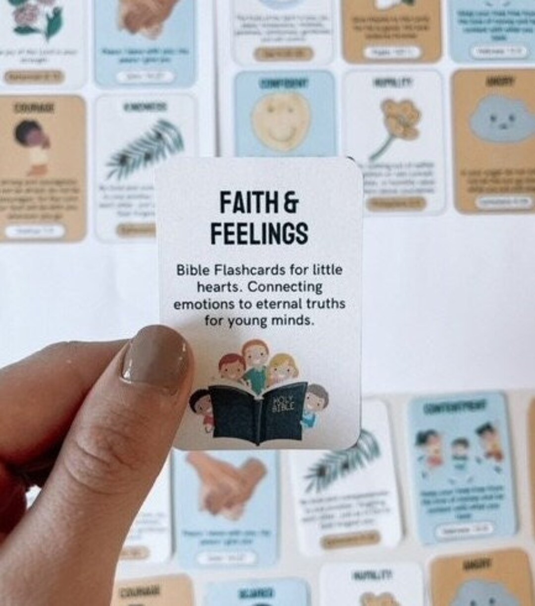 Bible Flashcards, Faith & Feelings, INSTANT DOWNLOAD, 14 Feeling and ...