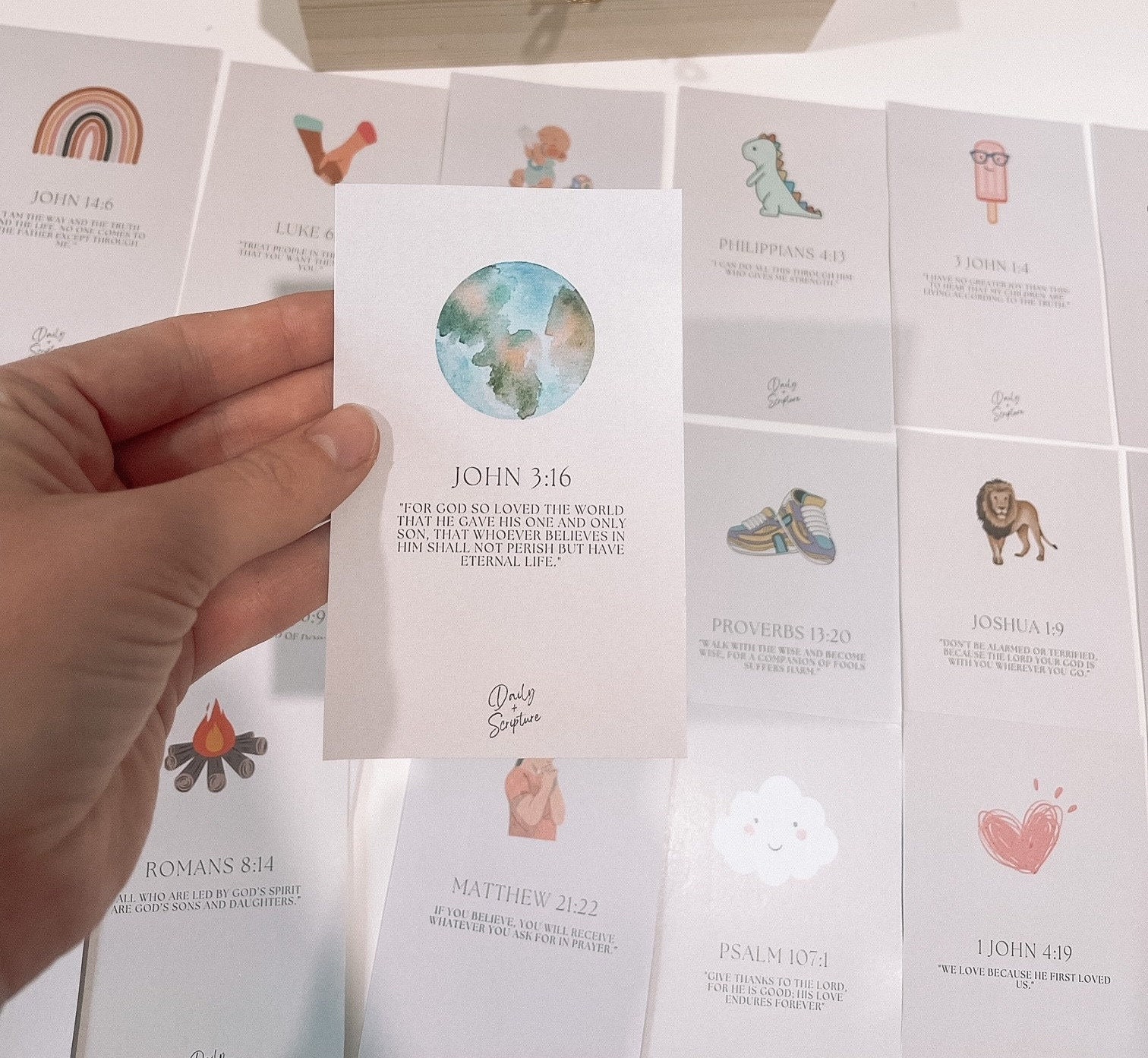 Bible Scripture Flash Cards Memorization Bible Verse Card Set ...