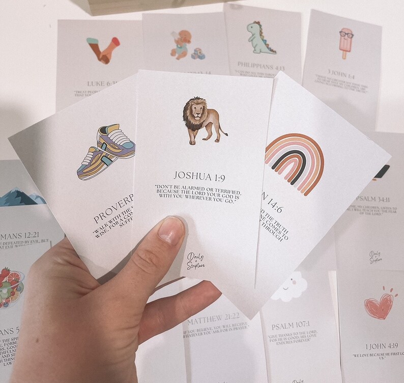 Bible Scripture Flash Cards Memorization Bible Verse Card Set ...