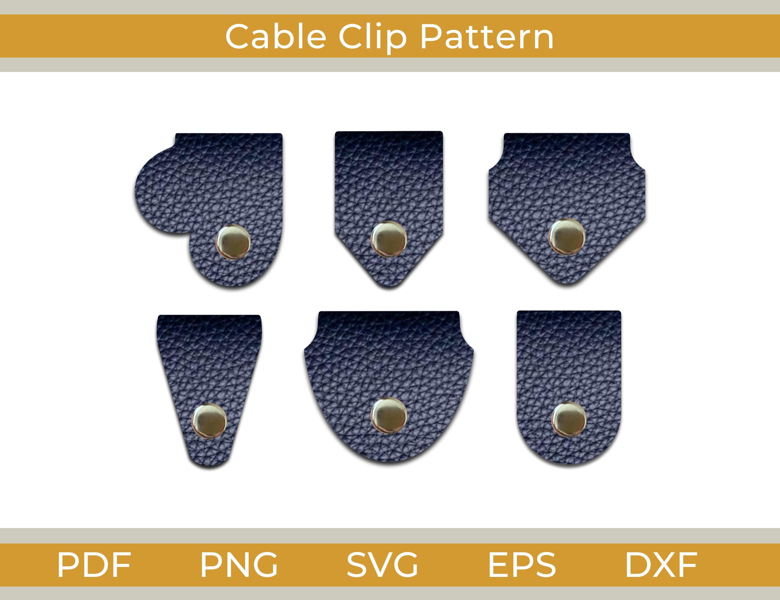 Cable Clip Pattern, PDF Pattern Cord Organizer, Pattern Leather ...
