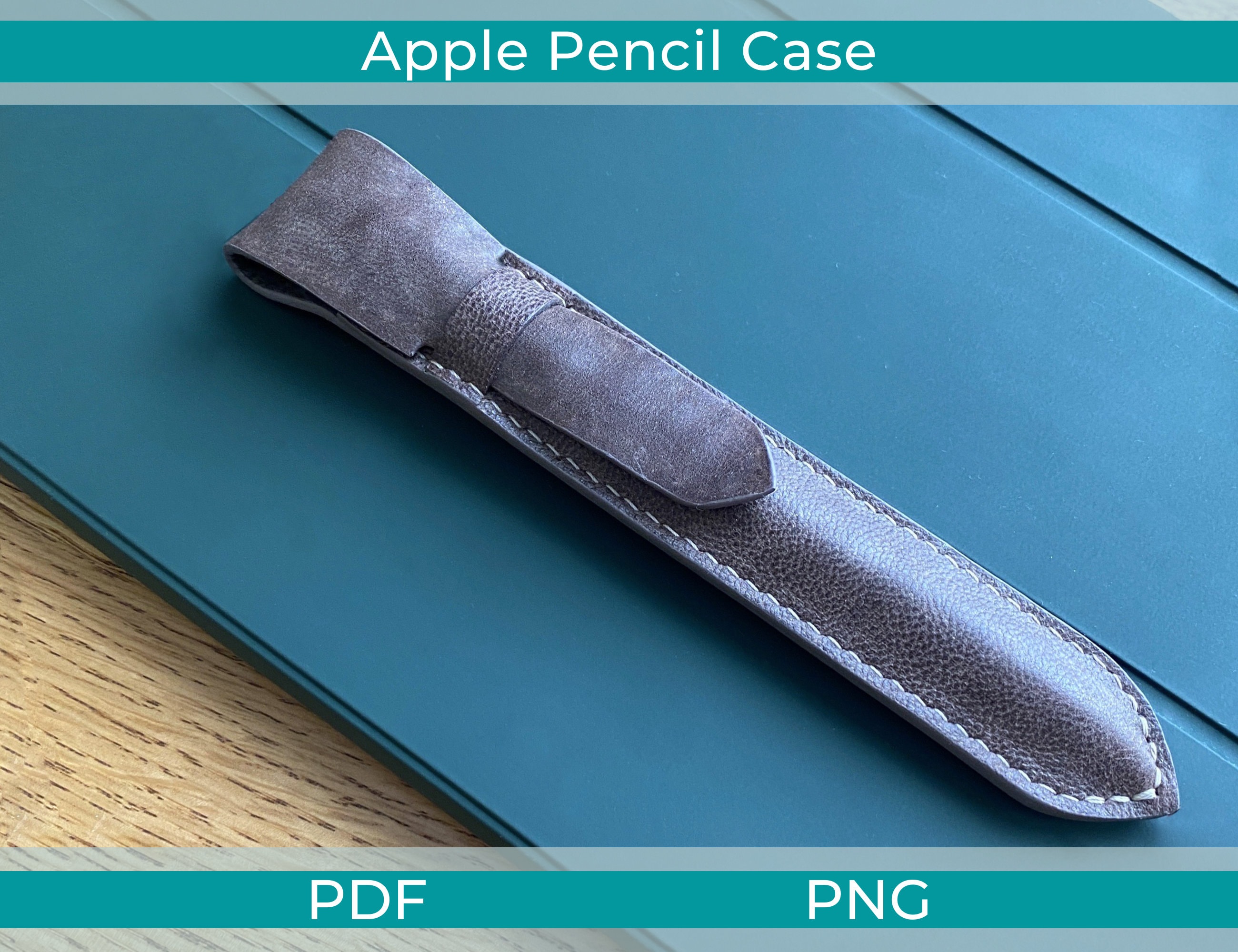 Apple Pencil Case PDF Pattern, Leather Pencil Case Template, Single Pen ...