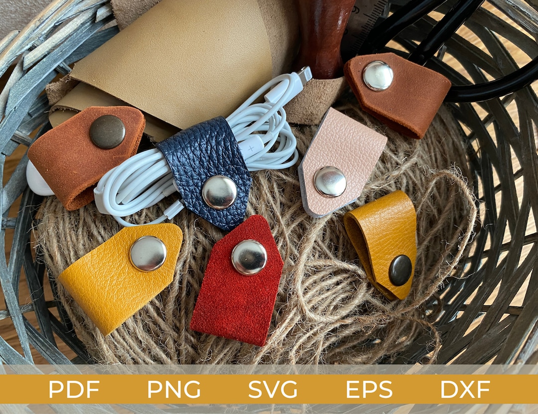 PDF Pattern Cord Organizer, Pattern Leather Earphone/cable Holders ...