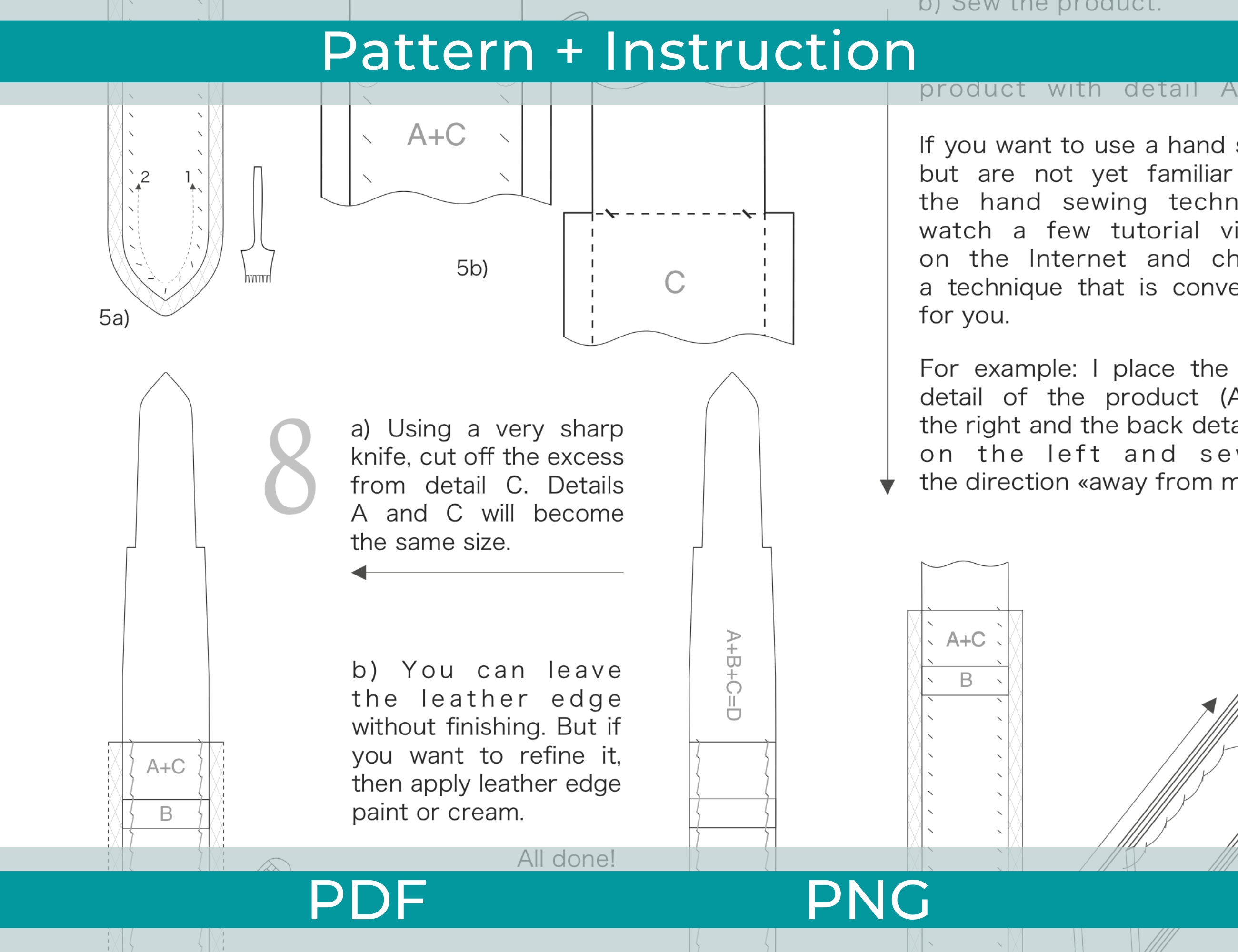 Apple Pencil Case PDF Pattern, Leather Pencil Case Template, Single Pen ...