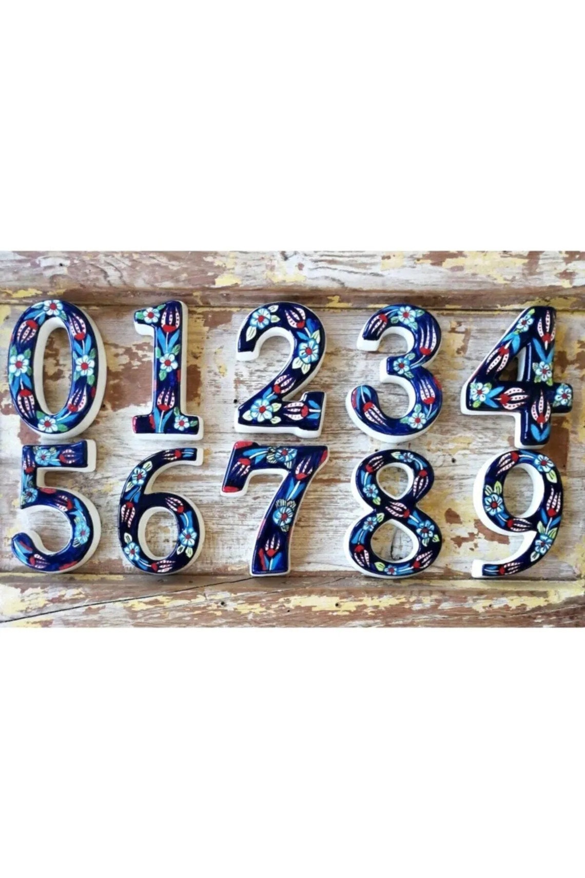 Handmade Ceramic House Numbers, Custom Address Tile Sign, Ceramic ...