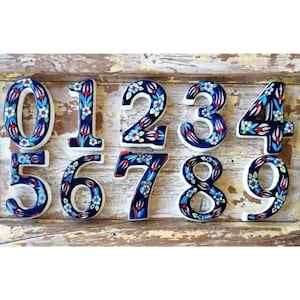 Handmade Ceramic House Numbers, Custom Address Tile Sign, Ceramic ...