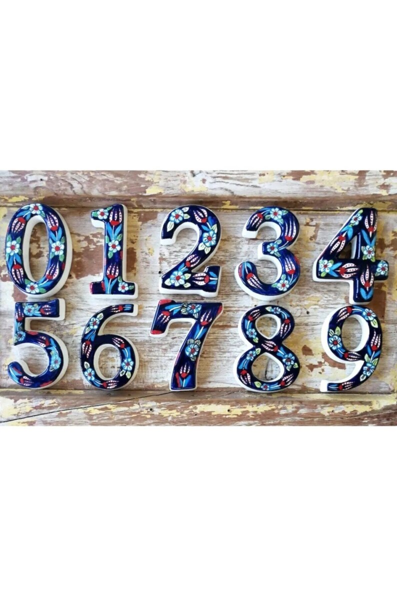 Handmade Ceramic House Numbers, Custom Address Tile Sign, Ceramic ...