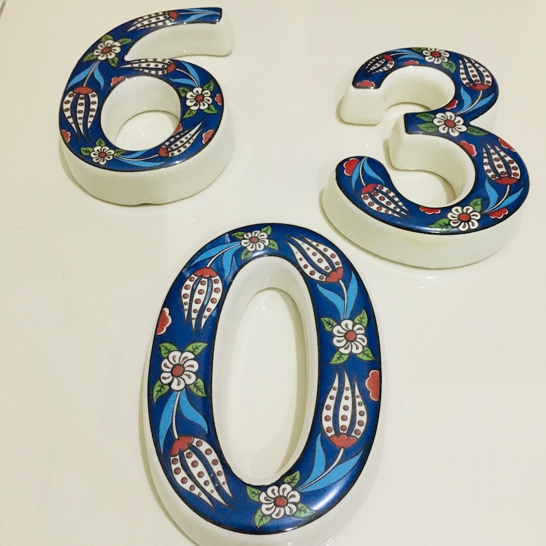 Handmade Ceramic House Numbers, Custom Address Tile Sign, Ceramic ...