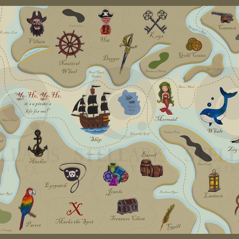 Pirate Treasure Map - Etsy