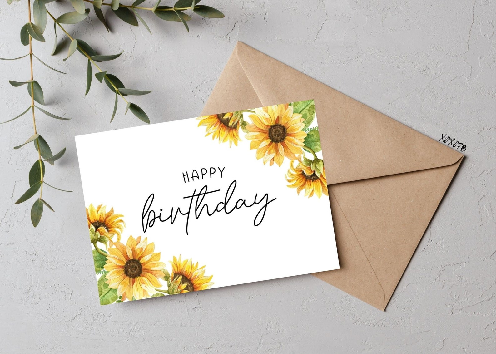 Printable Sunflower Birthday Card , Birthday Card , Printable Greeting ...