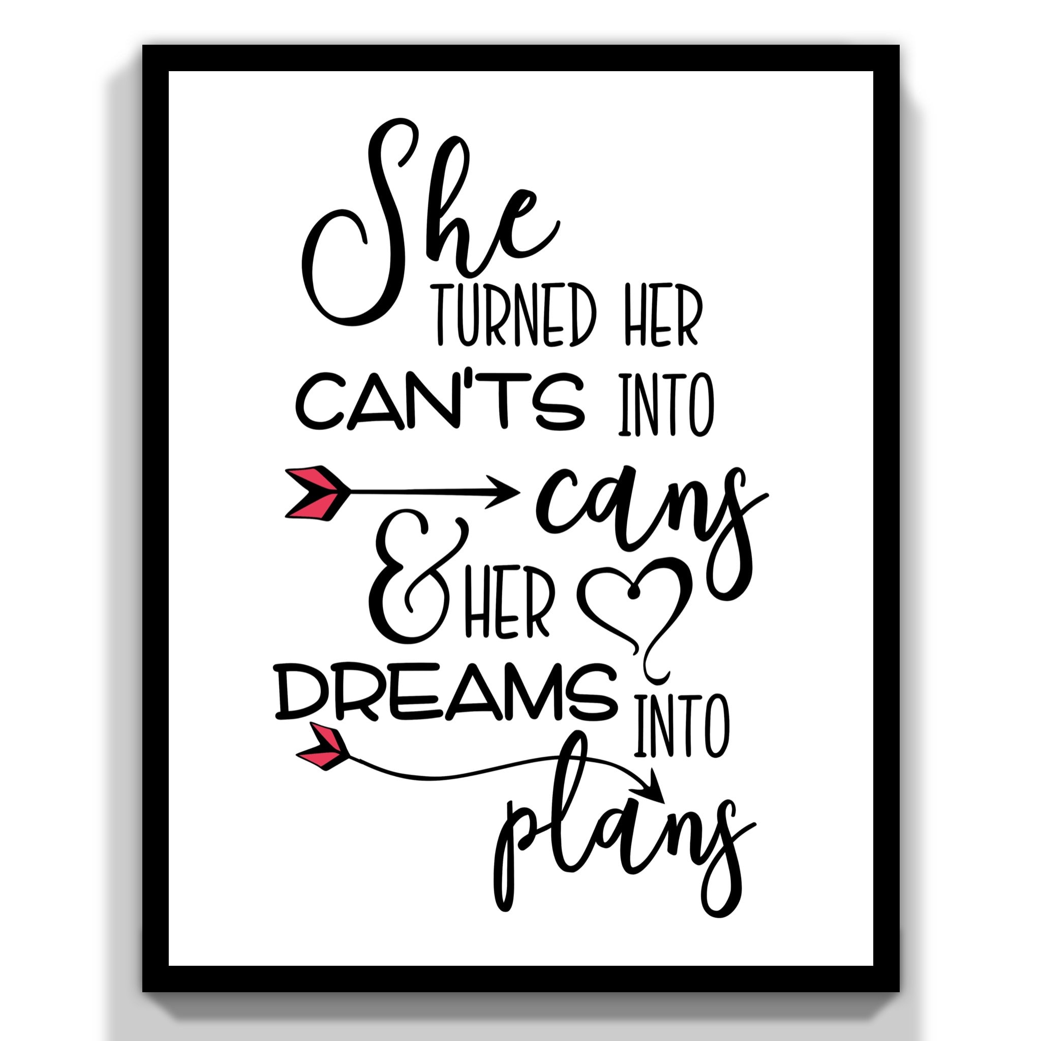 Inspirational Quotes Wall Art Set of 6 - Office Wall Decor - Positive ...