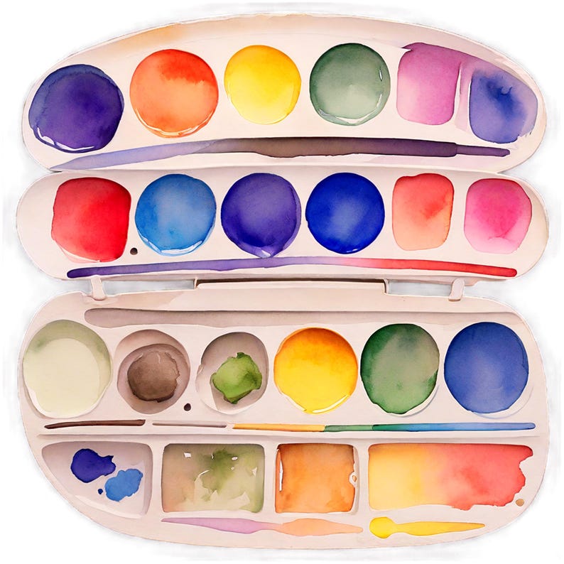 36 PNG Watercolour Back to School Rainbow and Pastel Items Clipart ...