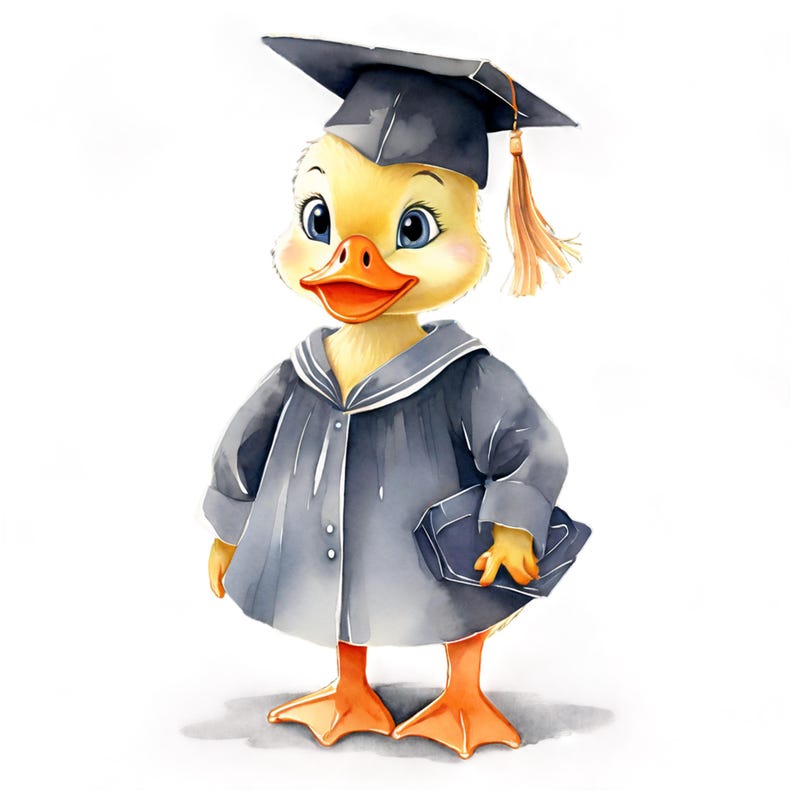 19 PNG Watercolour Duck Graduation Celebration, Animal Clipart, Clipart ...