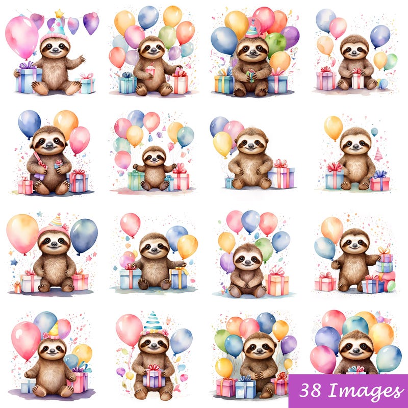 Sloth Birthday - Etsy