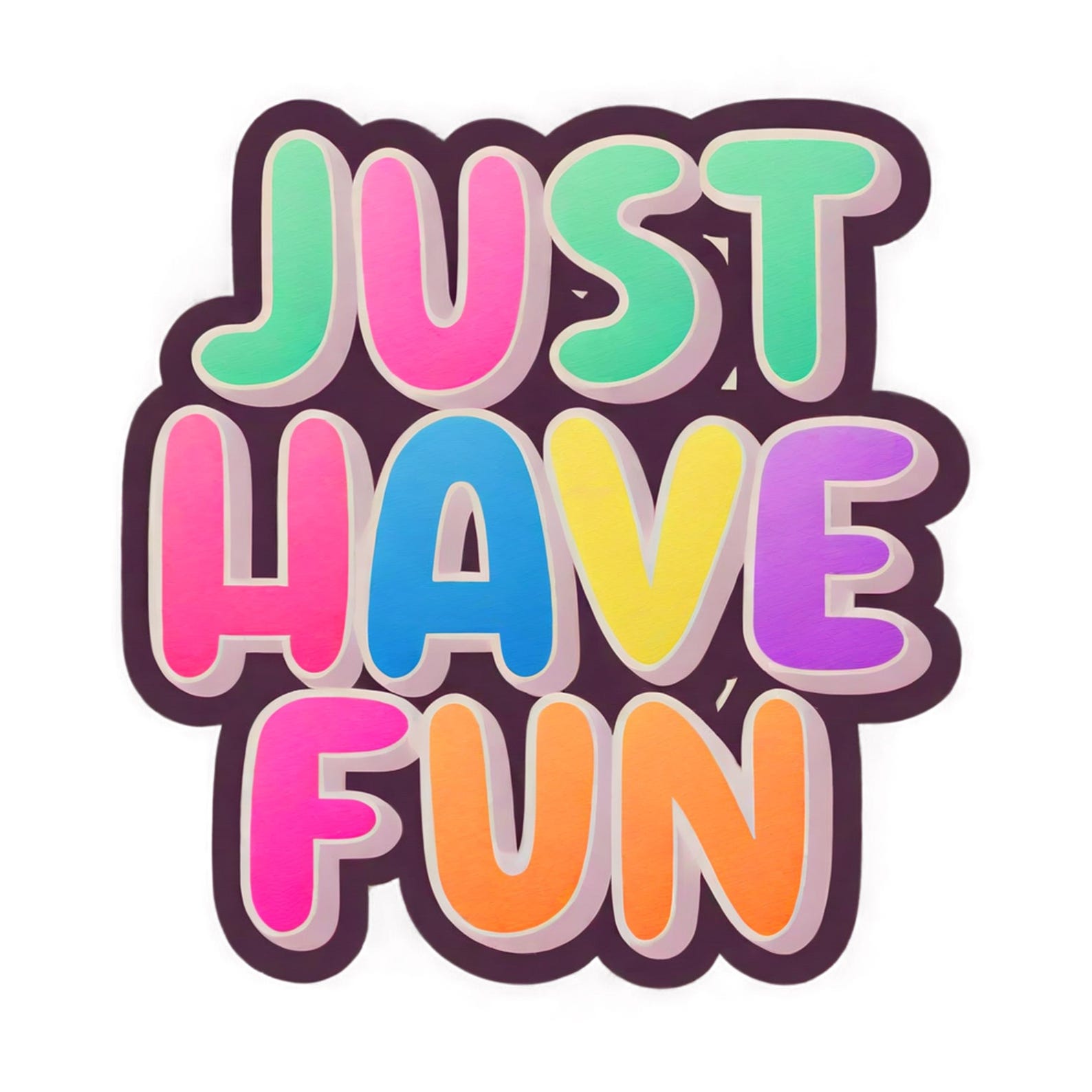 Just Have Fun Clipart Bundle - 22 PNG Typography for Arts & Crafts ...
