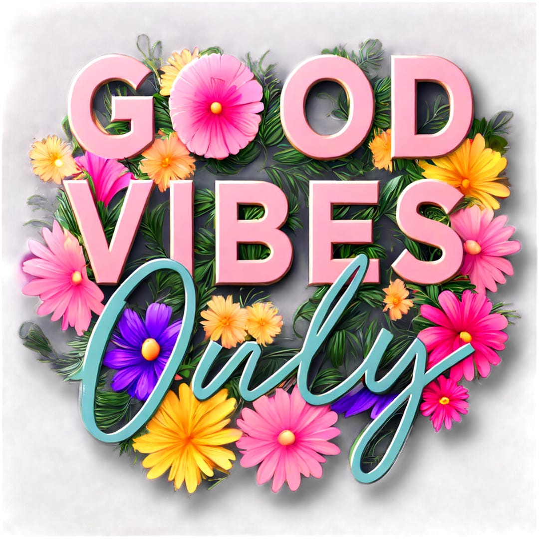 36 PNG Good Vibes Only Clipart, Typography, Instant Download, Clipart ...