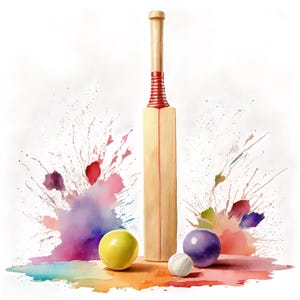 14 PNG Watercolour Cricket With Splash Art, Sports Clipart, Clipart ...