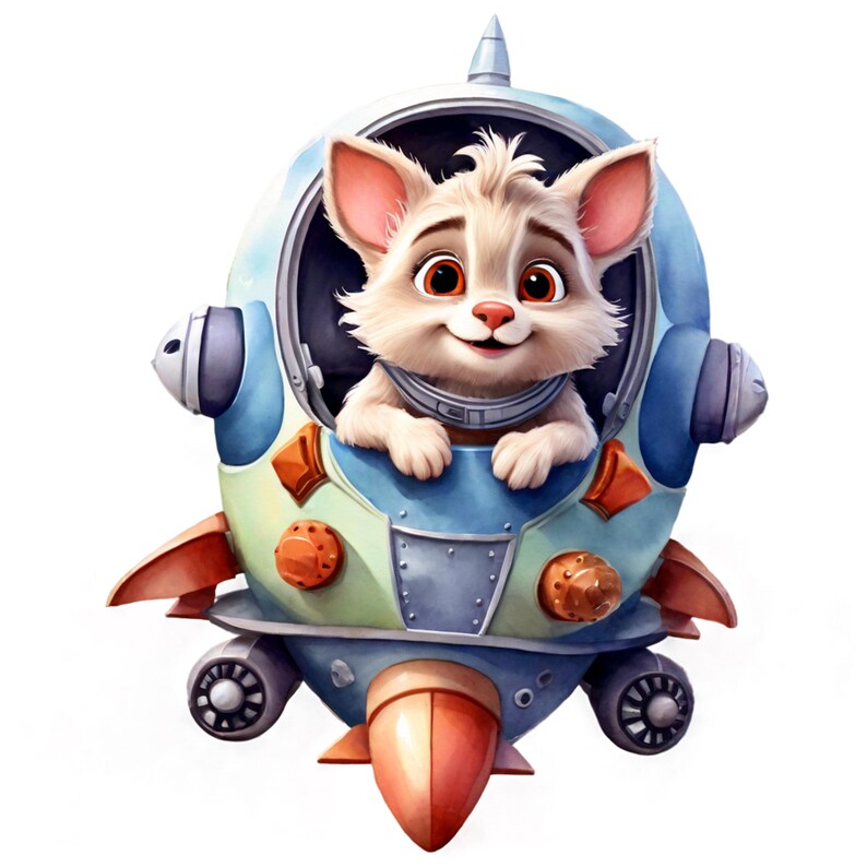 26 PNG Watercolour Animal Astronaut Clipart, Animal Clipart, Clipart ...