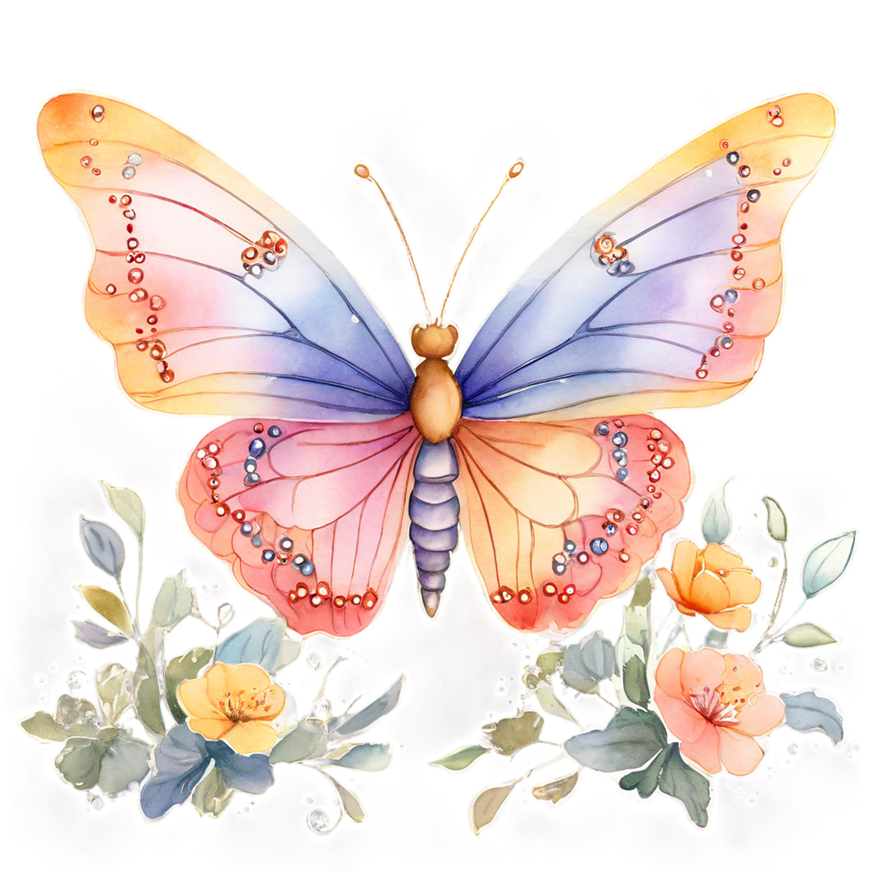 23 PNG Watercolour Glitter Butterfly Clipart, Insect Clipart, Clipart ...