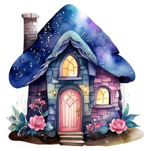 149 PNG Watercolour Fairy House Clipart, Fairy Clipart, Clipart Bundle ...