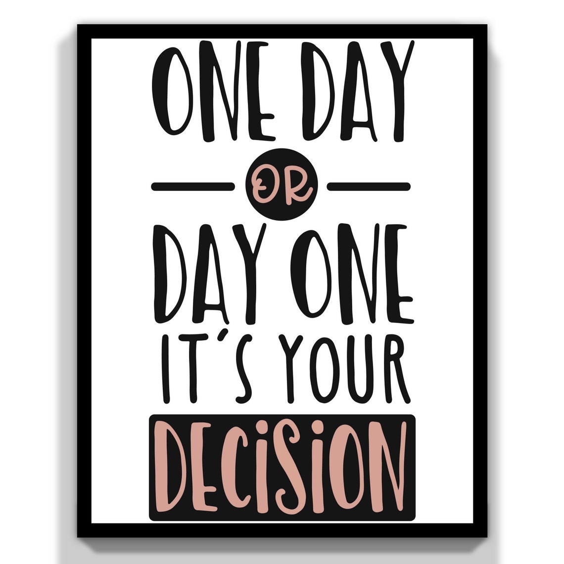 Inspirational Quotes Wall Art Set of 6 - Office Wall Decor - Positive ...