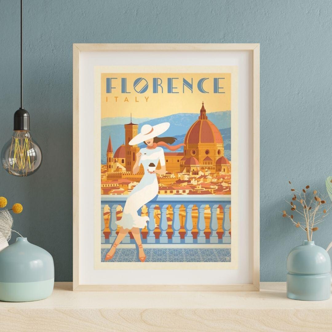 Florence Italy Abstract Art Print: Home Decor, Unframed A4 - Etsy