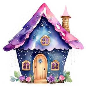 149 PNG Watercolour Fairy House Clipart, Fairy Clipart, Clipart Bundle ...