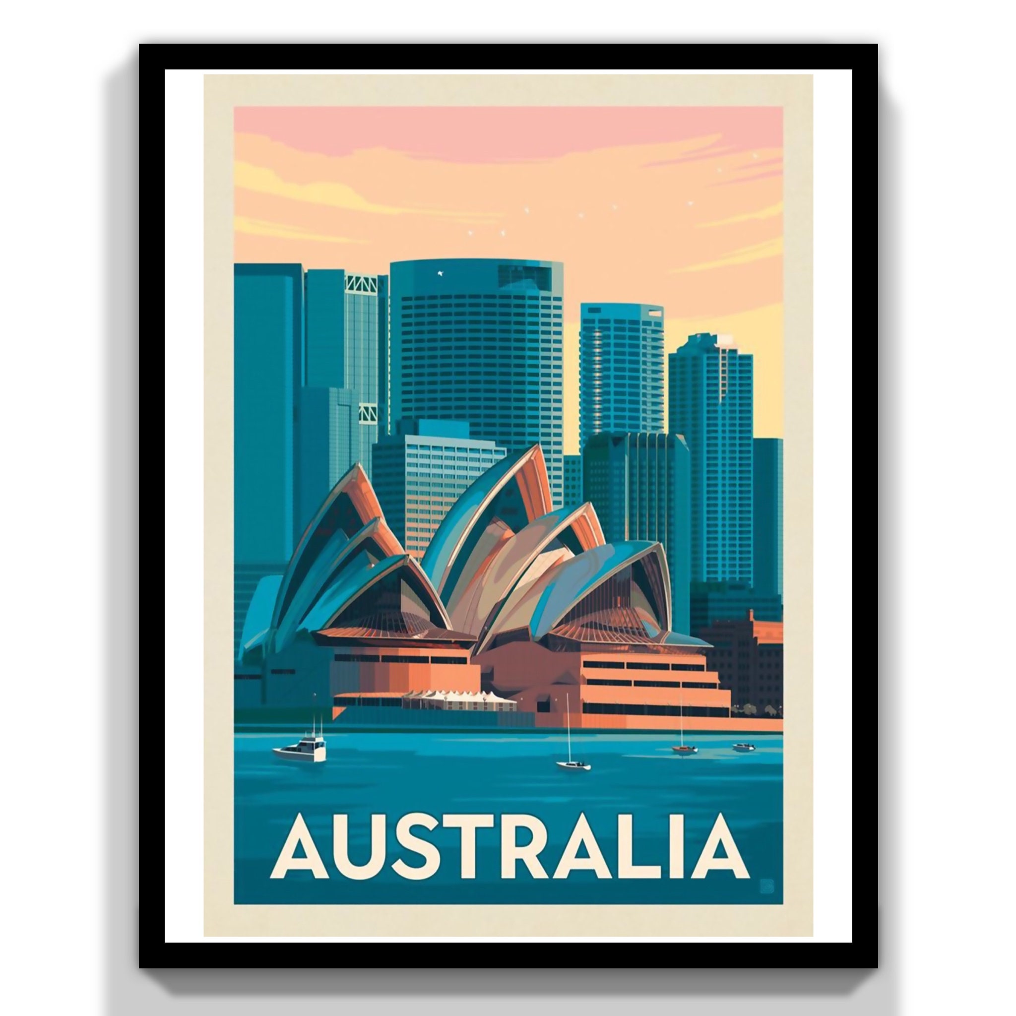 World Landmarks Abstract Art Prints Set of 8, Travel Wall Art Decor ...