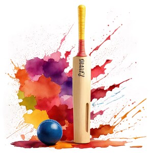 14 PNG Watercolour Cricket With Splash Art, Sports Clipart, Clipart ...