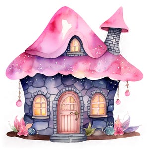 149 PNG Watercolour Fairy House Clipart, Fairy Clipart, Clipart Bundle ...