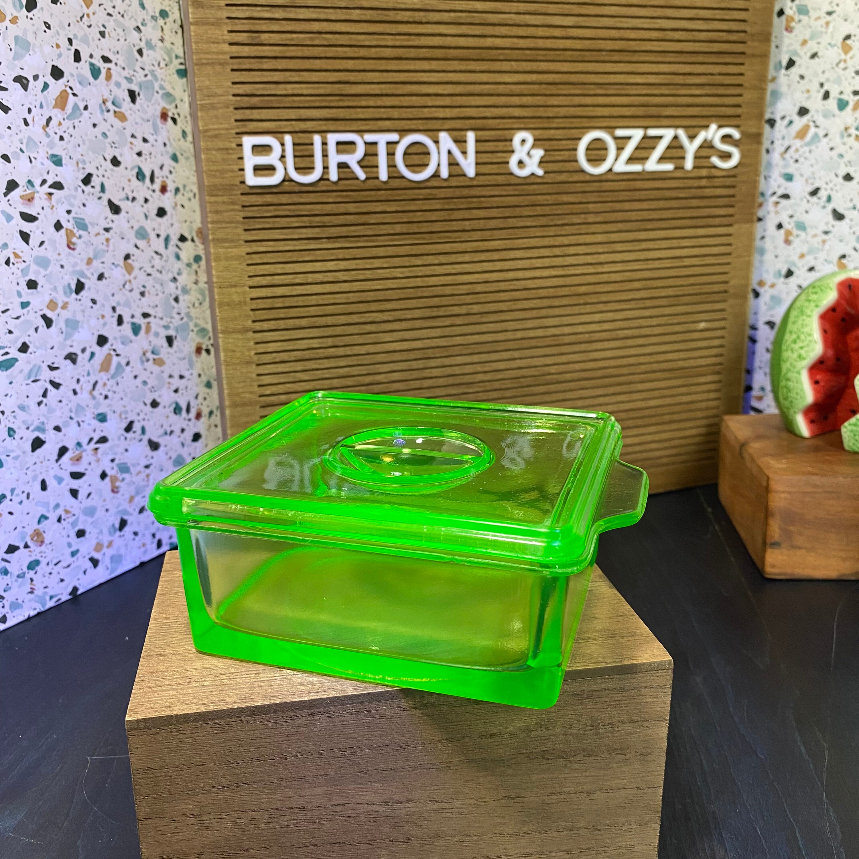 Vintage 1930s Hazel Atlas Uranium Glass Refrigerator Box With - Etsy