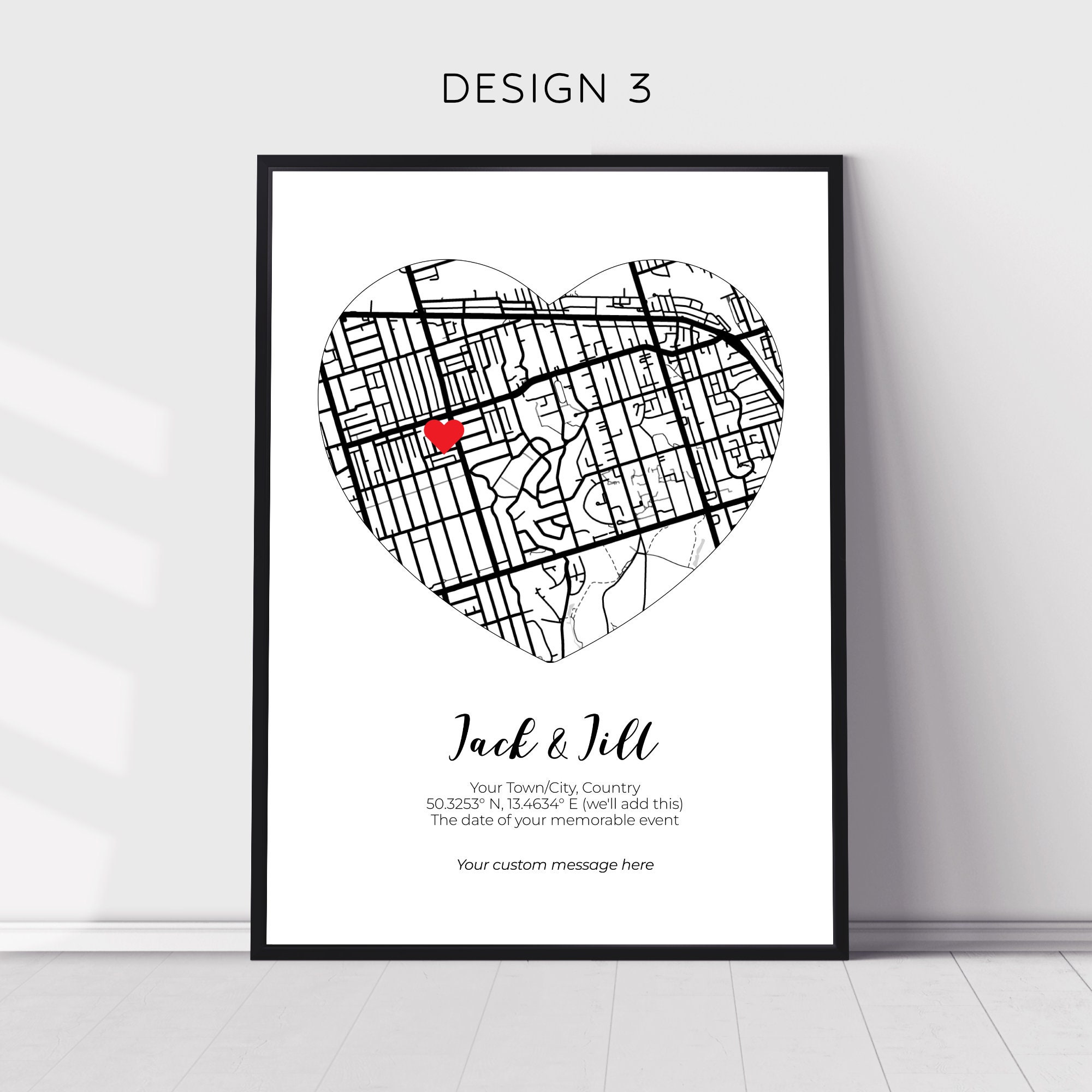 Personalized Street Map Gift | Wall Art | Special Event, Engagement ...