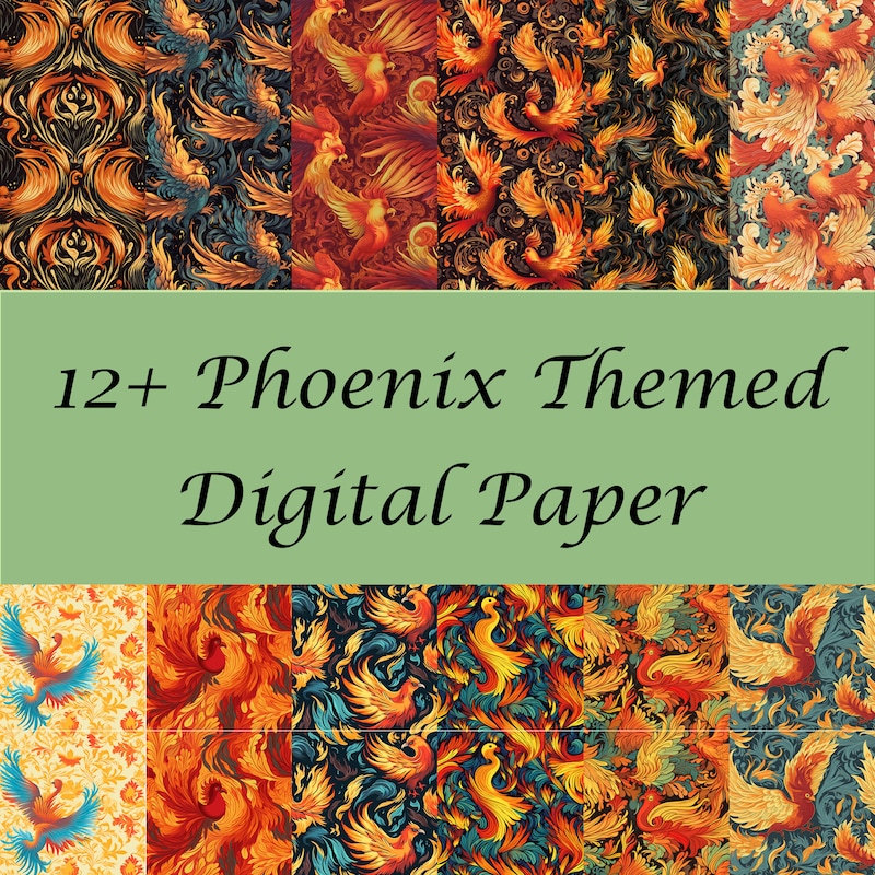 Phoenix Pattern - Etsy