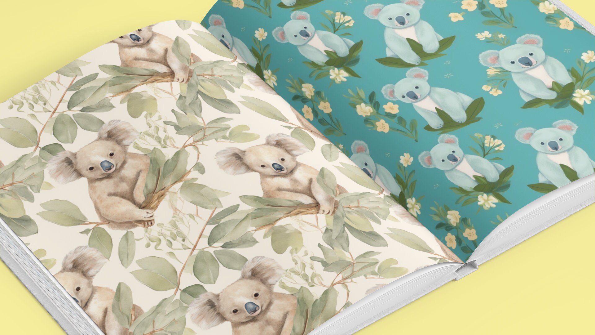 Unique Koala-themed Seamless Digital Paper Designs - Seamless Tile ...