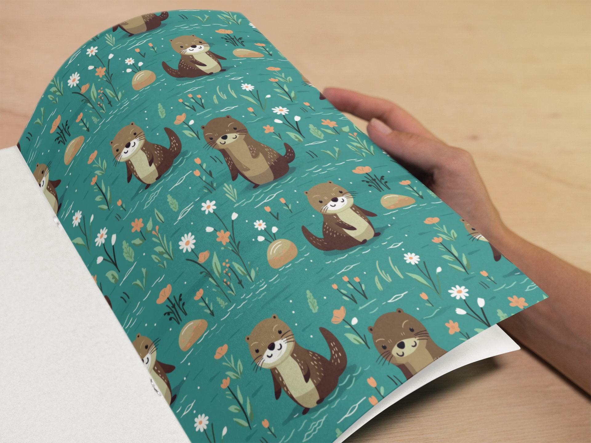 Adorable Otter Digital Paper Set - 12 Seamless Tile Designs - Available ...