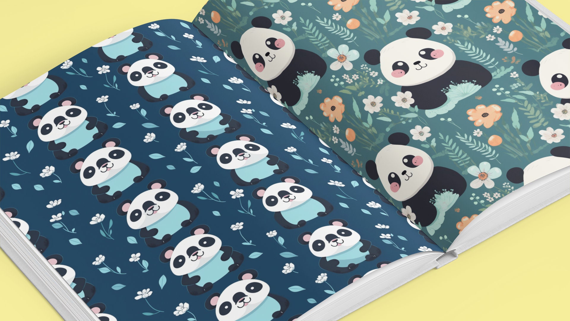 Highly-detailed Panda Themed Seamless Tiles Digital Paper | Instant ...