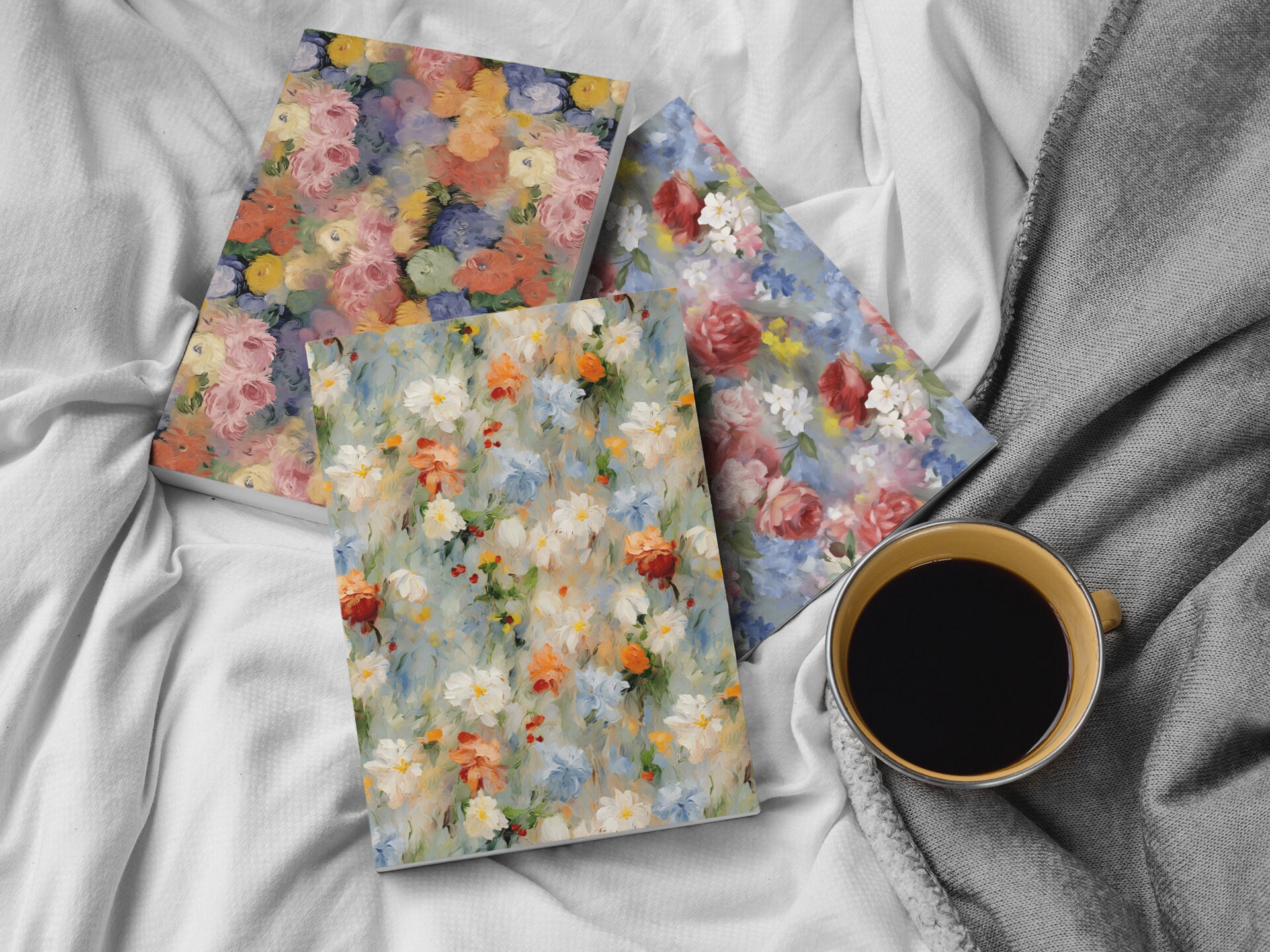 Monet & Renoir Inspired Floral Digital Paper Seamless Tile - Etsy