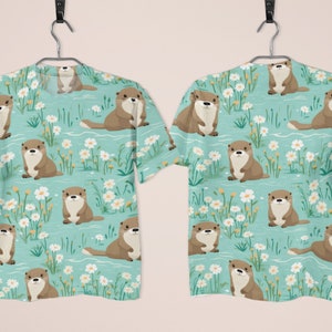 Adorable Otter Digital Paper Set - 12 Seamless Tile Designs - Available ...