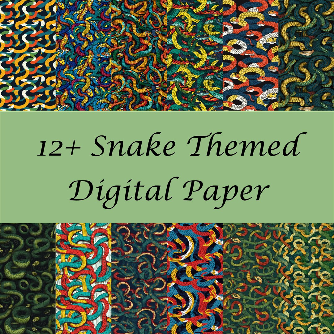 Exotic Snakes Digital Paper – Seamless Tile Designs - High Quality ...