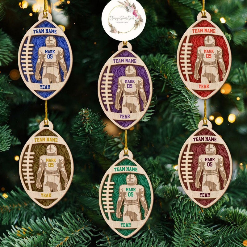 Football Christmas Ornament - Etsy