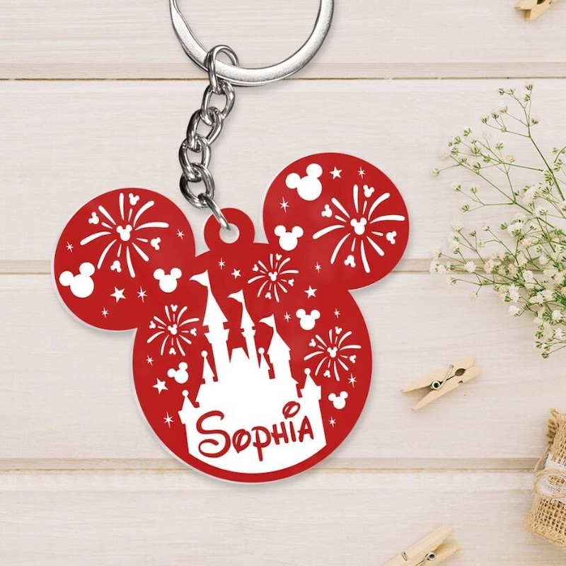 Mickey and Minnie Keychains - Etsy