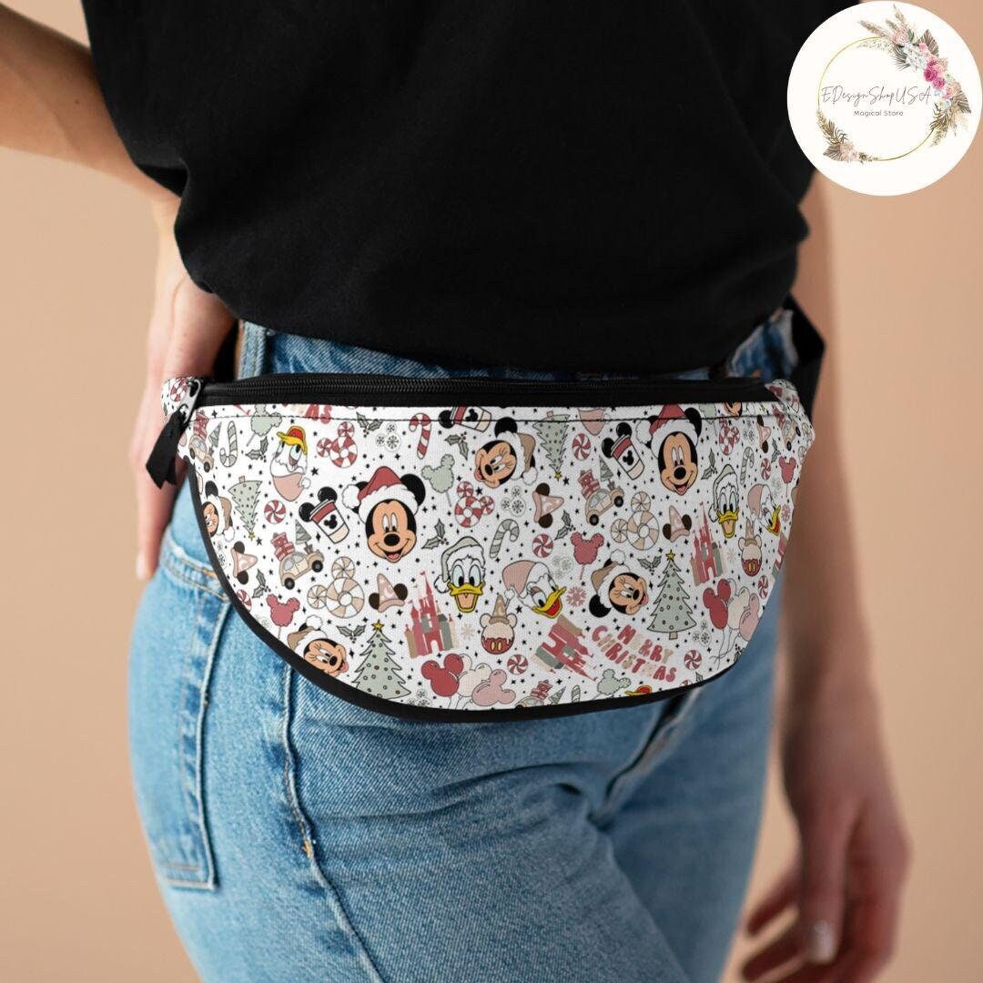 Personalized Mickey & Friends Santa Disney Christmas Fanny Pack, Mickey ...