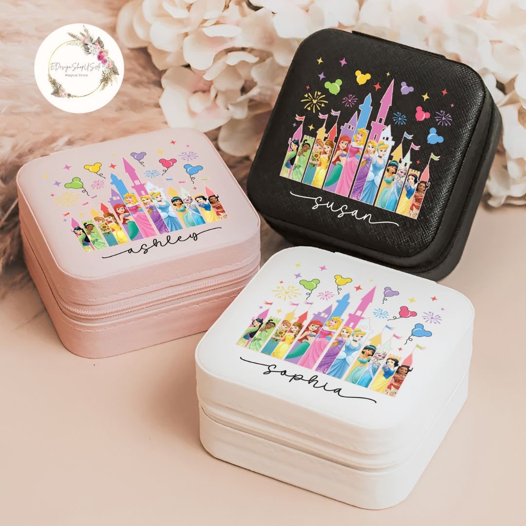 Personalized Disney Princess Castle Jewelry Box, Disney Princess ...