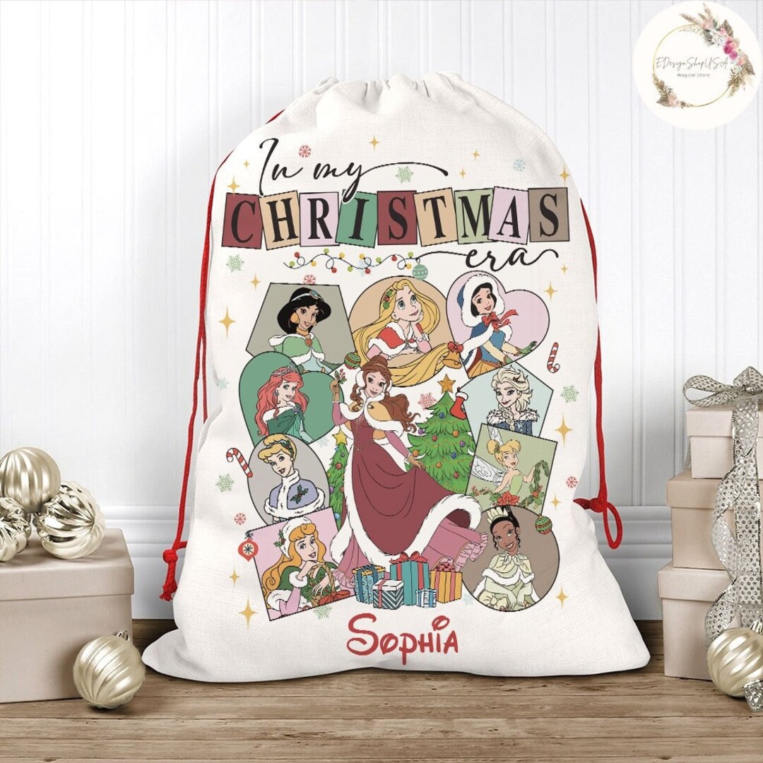 Personalized Disney Princess Christmas Sack, in My Christmas Era ...