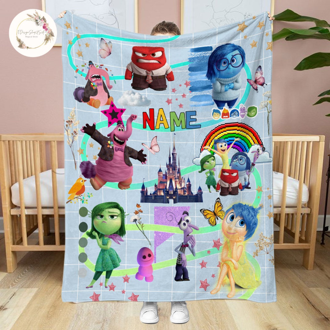 Personalized Disney Pixar Inside Out Characters Blanket, Joy Disgust ...