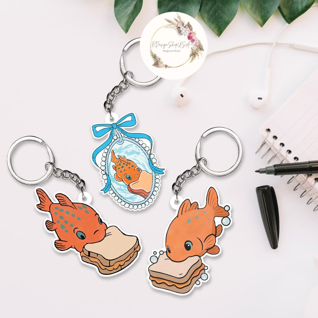 Coquette Bow Lilo & Stitch Disney Pudge Keychain, Pudge Controls the ...