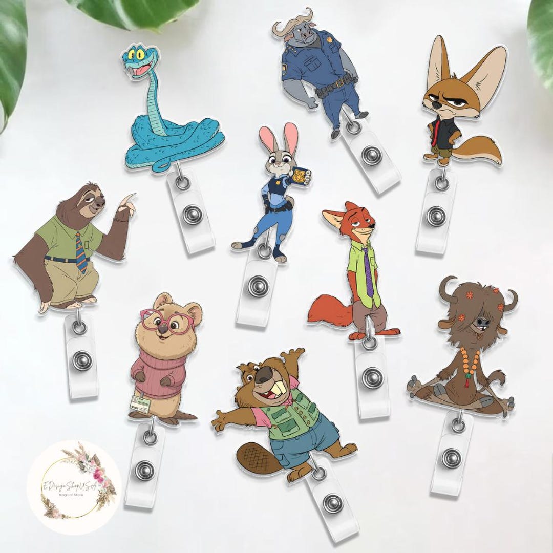 Disney Zootopia Badge Reel, Zootopia 2 Movie Judy Hopps Nick Wilde Gary ...