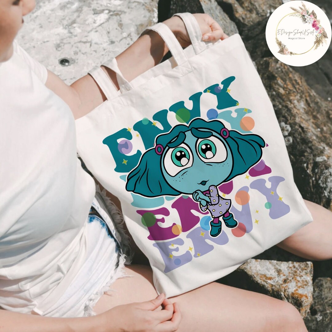 Disney Inside Out Characters Tote Bag, Mental Health Matters Inside Out ...